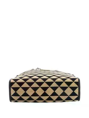 Prada Symbole Shopper Jacquard Small Tote Bag