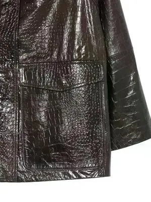 ALYSI Croc-effect Leather Jacket