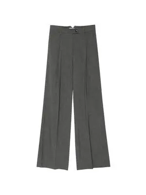 CENERE GB Pleated Wide-leg Trousers - Grey