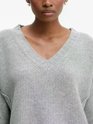BENETTON Ribbed-knit V-neck Sweater