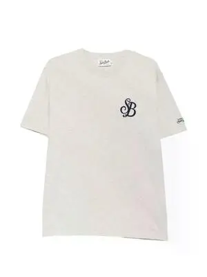 MC2 SAINT BARTH Arnott Logo-embroidered T-shirt - Grey