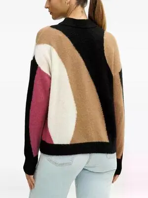 BENETTON Colour-block Intarsia-knit Sweater