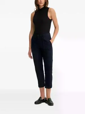 BENETTON Patch-pocket Cropped Trousers - Blue