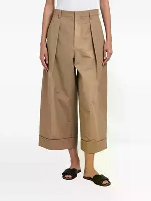 Brunello Cucinelli Pleated Turn-up Trousers - Neutrals