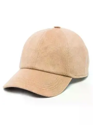 VARSITY Logo-plaque Wool Baseball Cap - Brown
