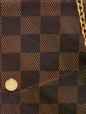 LOUIS VUITTON Felicie Damier Ebene Clutch Bag