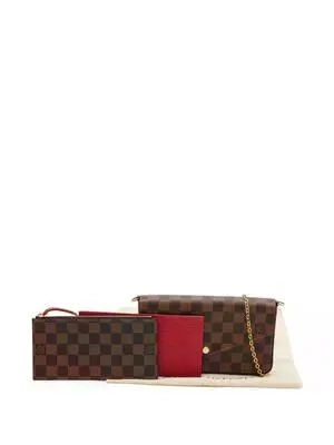 LOUIS VUITTON Felicie Damier Ebene Clutch Bag