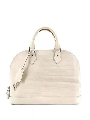 LOUIS VUITTON Alma Handbag Epi Leather Pm Satchel - White