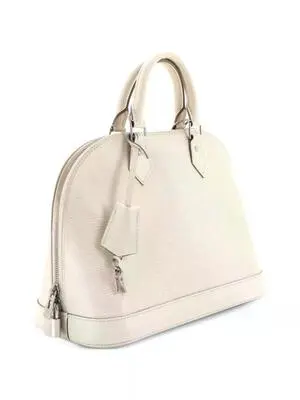 LOUIS VUITTON Alma Handbag Epi Leather Pm Satchel - White