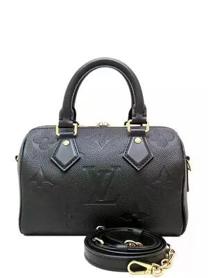 LOUIS VUITTON 2021-2026 Monogram Giant Empreinte Speedy Bandouliere 20 Satchel - Black