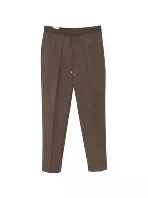 BRIGLIA 1949 Wimbledons Drawstring-waist Pleated Trousers - Brown