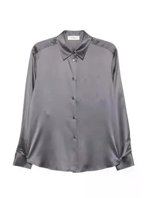 LISA YANG Satin Long-sleeve Shirt - Grey