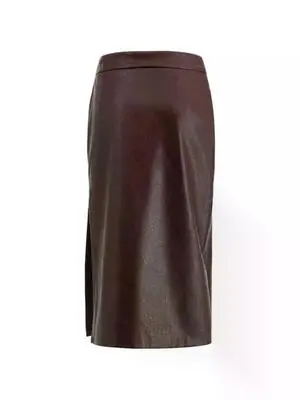 GAELLE PARIS Side-zip Pencil Midi Skirt - Red