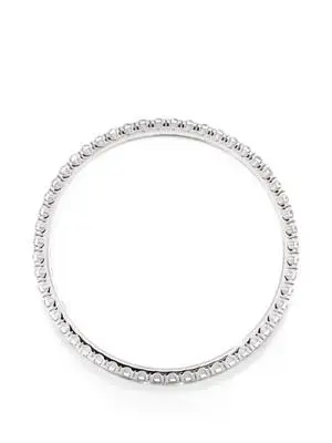 Cartier Etincelle De Eternity Wedding Band 18k White Gold Diamonds 1.5mm Ring - Silver