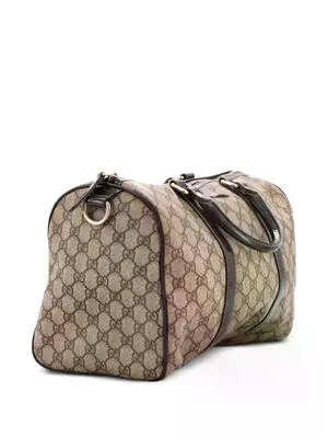 Gucci Joy Boston Bag Gg Coated Canvas Medium Satchel - Brown