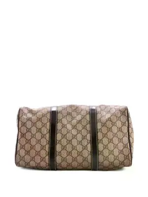 Gucci Joy Boston Bag Gg Coated Canvas Medium Satchel - Brown