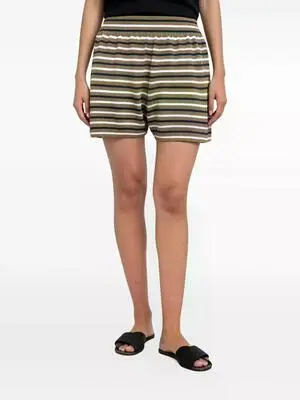 Brunello Cucinelli Striped Elasticated-waistband Shorts - Brown