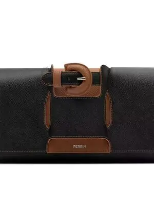 Perrin La Parisienne Buckled Leather Clutch Bag