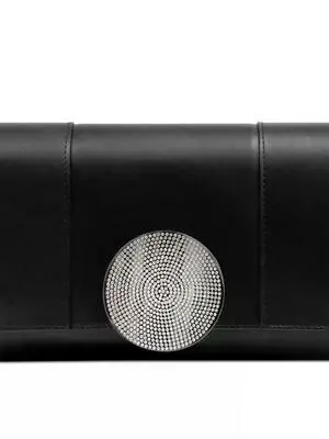 Perrin Le Disque Strass Leather Clutch Bag