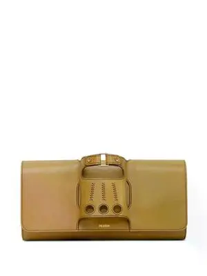 Perrin Le Cabriolet Glove Leather Clutch Bag - Yellow