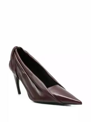 Khaite Eve Draped Leather Pumps