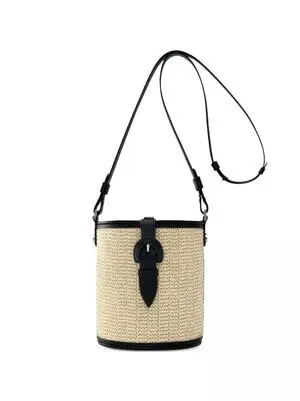 Perrin La Parisienne Raffia Bucket Bag - Neutrals