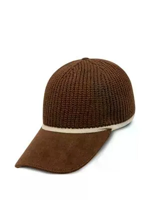 Brunello Cucinelli Ribbed-knit Baseball Cap - Brown