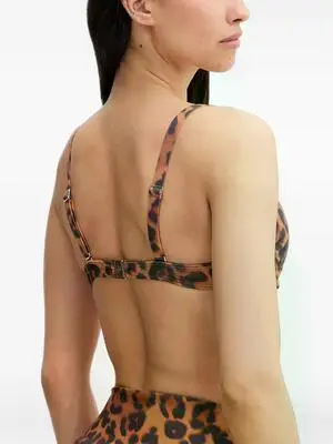 Chantelle Leopard-print Bikini Top - Brown