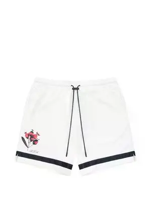 RtA Clyde Floral-print Shorts - White