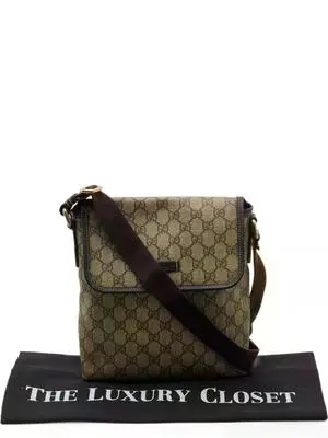 Gucci Gg Supreme Flap Messenger Bag