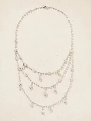 DAVID MORRIS Le Jardin 18-karat White Diamond Necklace