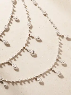 DAVID MORRIS Le Jardin 18-karat White Diamond Necklace