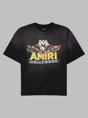 Amiri T-shirt Con Logo E Stampa - Black