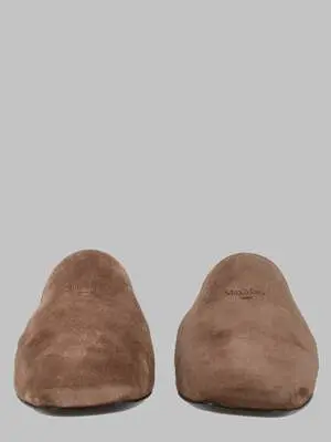 Max Mara Mule Tessile In Crosta - Brown