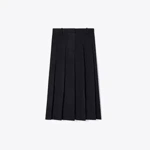 Tory Burch Tailored Twill Pleated Skirt