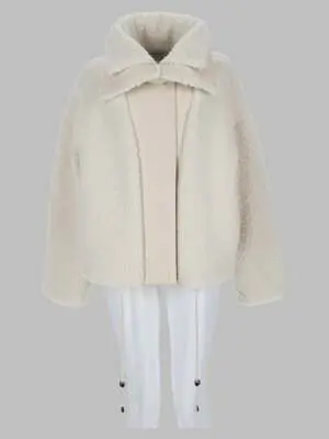Sportmax Giacca Filtro In Shearling - Cream