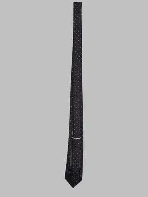 Saint Laurent Cravatta In Jacquard Di Seta - Blue