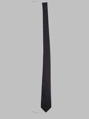 Saint Laurent Cravatta In Jacquard Di Seta - Blue