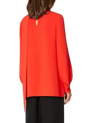 Valentino Garavani Neck-tie Silk Blouse