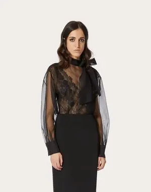 Valentino Garavani Lace Long-sleeved Blouse