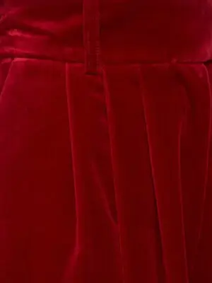 Alexandre Vauthier High Waist Straight Velvet Pants