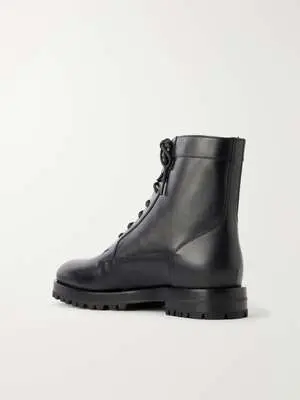 Manolo Blahnik Ambleside Manny Leather Lace-up Boots
