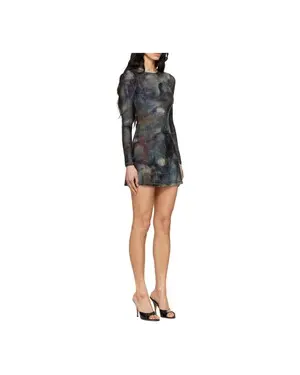 DIESEL® D-uplo Printed Embellished Mini Dress