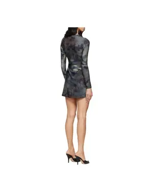 DIESEL® D-uplo Printed Embellished Mini Dress