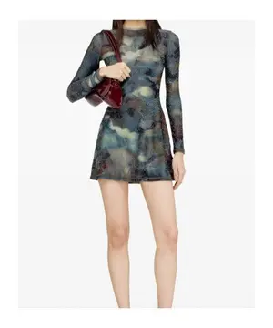 DIESEL® D-uplo Printed Embellished Mini Dress