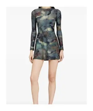 DIESEL® D-uplo Printed Embellished Mini Dress
