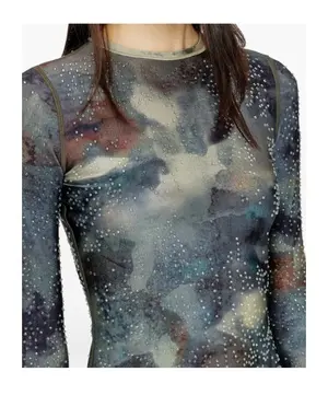 DIESEL® D-uplo Printed Embellished Mini Dress