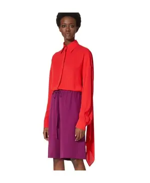 Valentino Garavani High-low Back Long-sleeved Shirt - Red