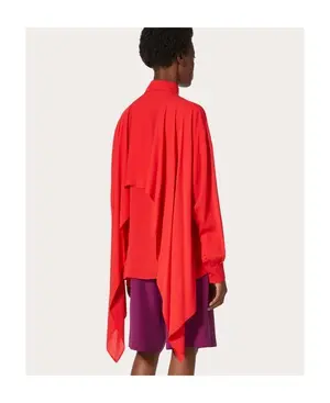 Valentino Garavani High-low Back Long-sleeved Shirt