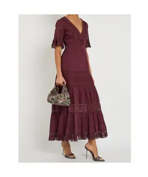 LoveShackFancy Pleated Detail Dress